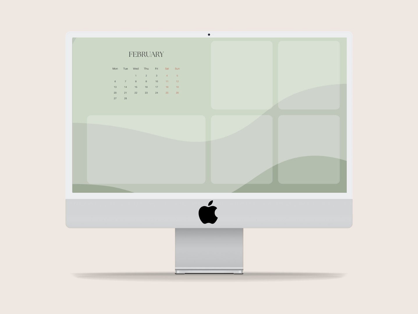 2023 Calendar Desktop Wallpaper Organizer Calendar, Digital Download ...