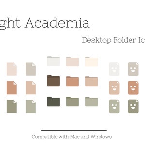 Light Academia Folder Icons for Mac and Windows Desktop Icons, Mac ...