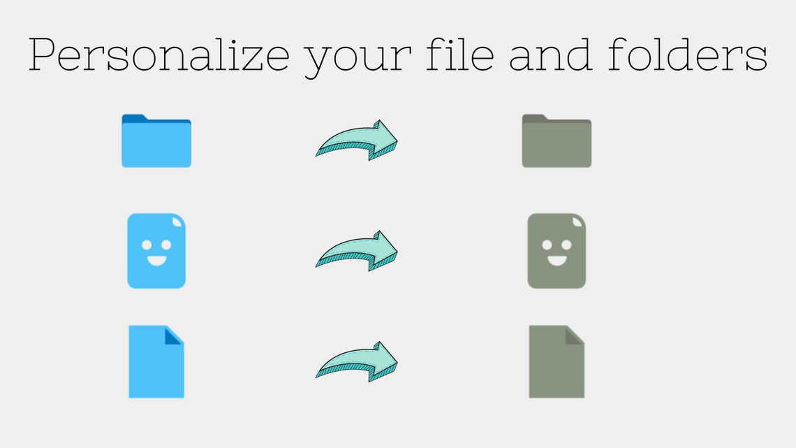 Earth Colors Folder Icons for Mac and Windows Desktop Icons, Tones ...