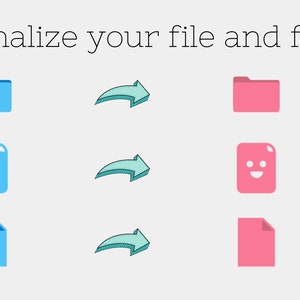 Pink Folder Icons for Mac and Windows Desktop Icons, Mac Desktop Folder ...