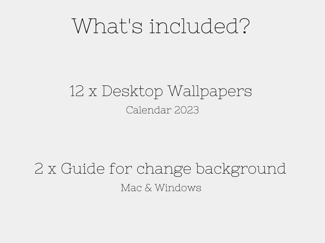 2023 Calendar Desktop Wallpaper Organizer Calendar, Digital Download ...