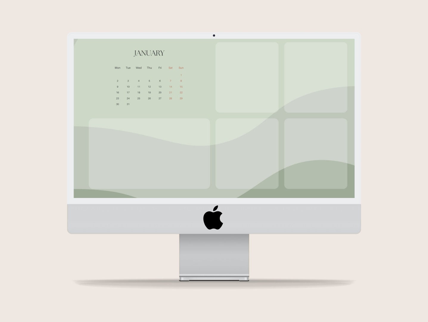 2023 Calendar Desktop Wallpaper Organizer Calendar, Digital Download ...