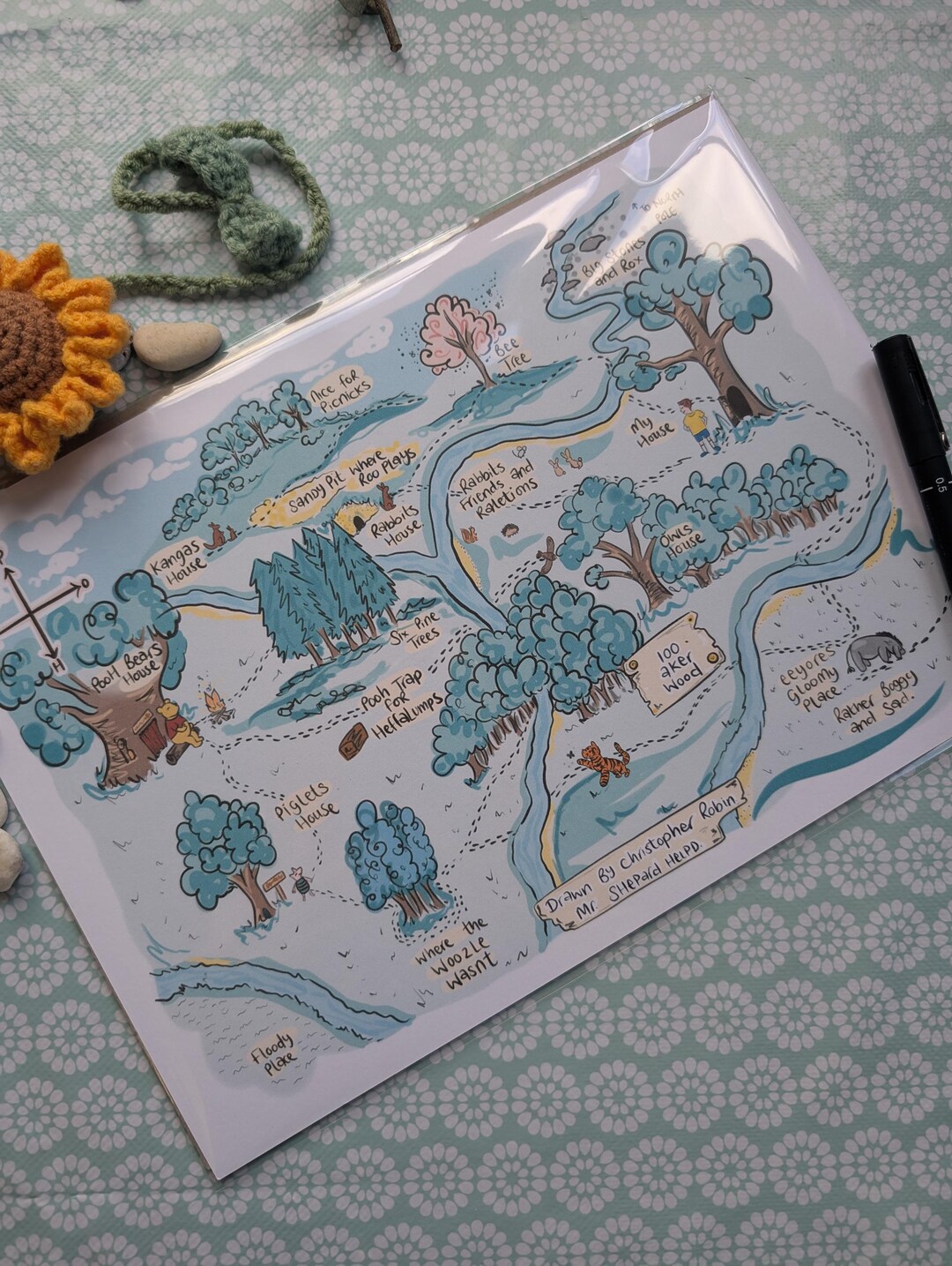 100 Acre Wood Map Print. - Etsy