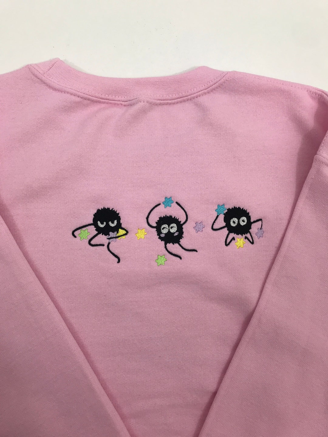 Kawaii Soot Sprite Embroidered Crewneck Sweatshirt, Anime Lover Gift ...