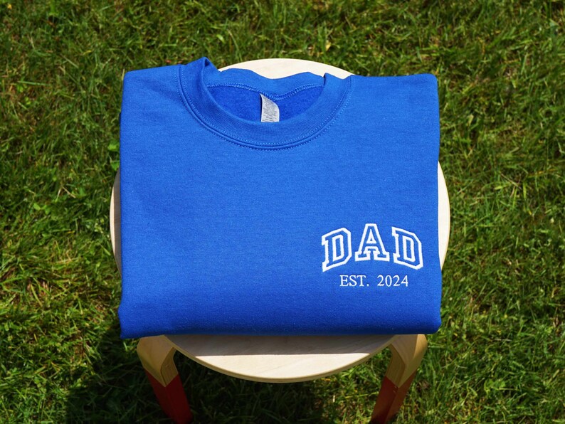Custom Collegiate Dad Grandpa Uncle Embroidered Sweater, Dad College ...