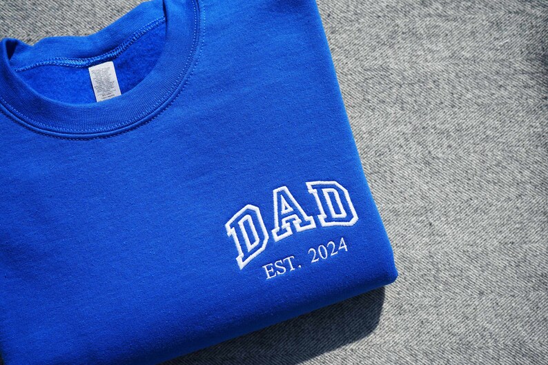 Custom Collegiate Dad Grandpa Uncle Embroidered Sweater, Dad College ...