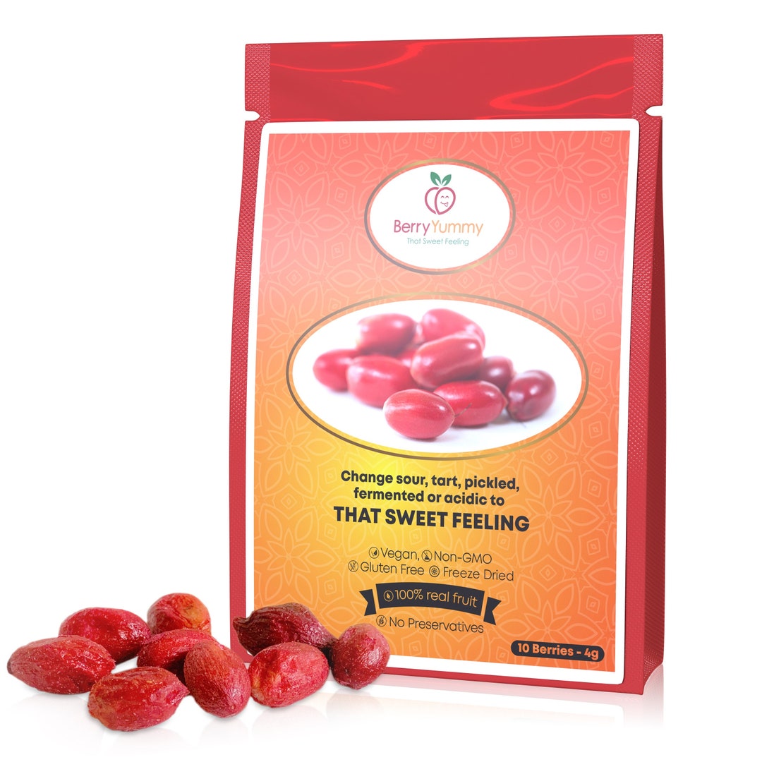 10 Freeze Dried Miracle Fruit (100% Real Fruit) With Sugar Free Sweets ...