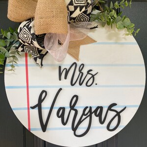 Teacher Door Hanger, Teacher Door Sign, Teacher Gift, Back to School ...