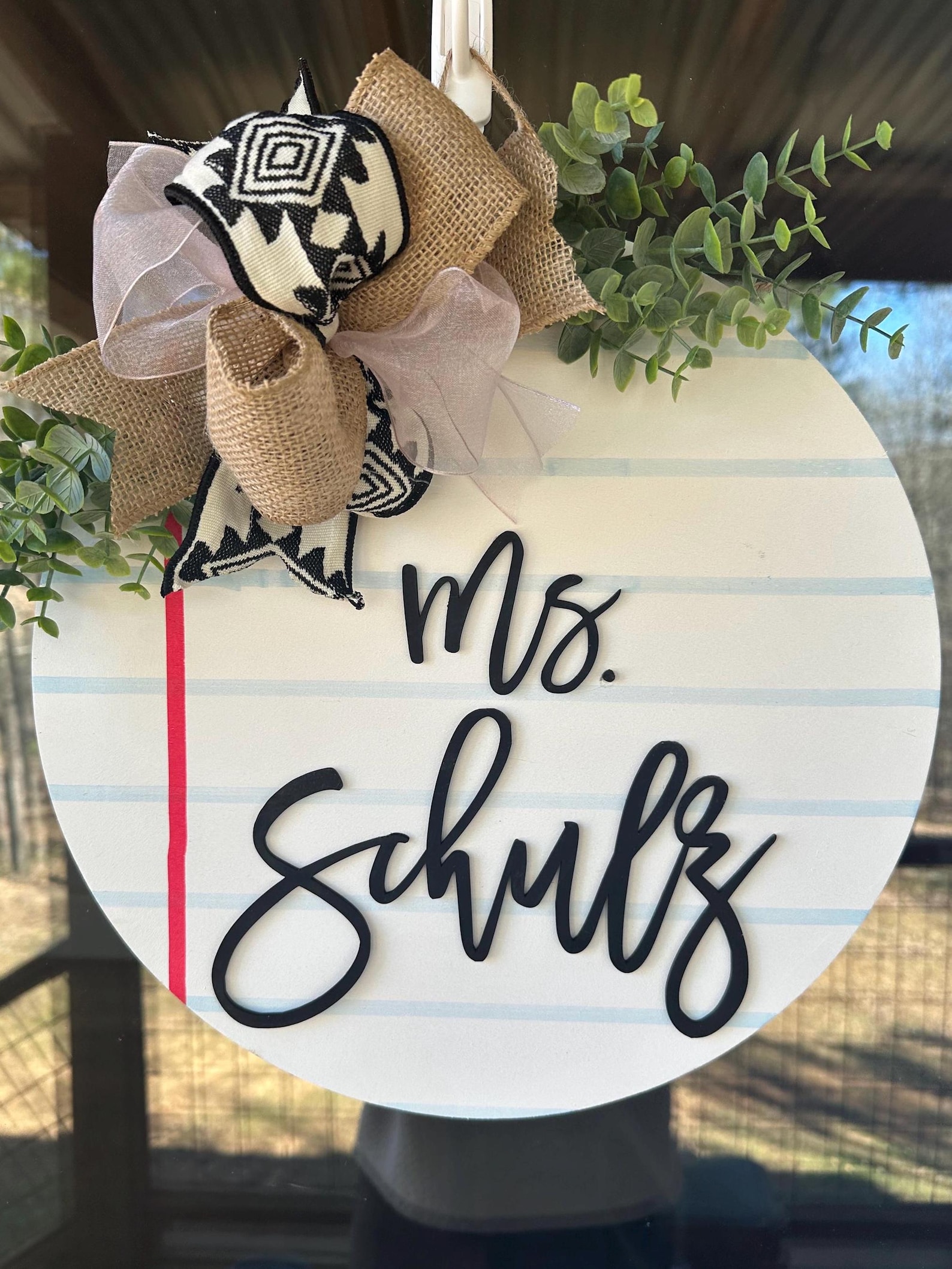 Teacher Door Hanger, Teacher Door Sign, Teacher Gift, Back to School ...