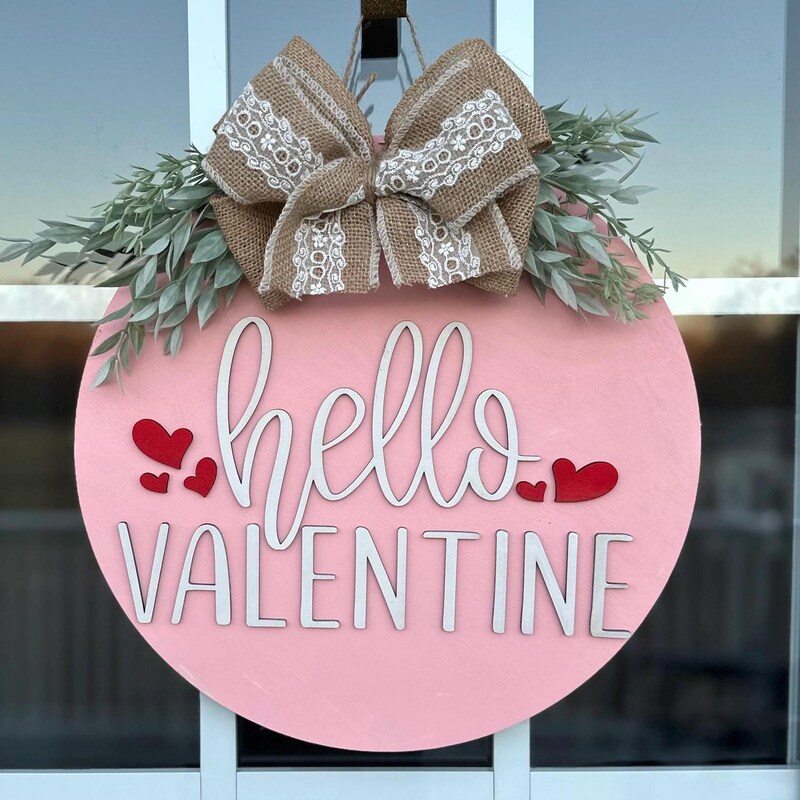 Valentine Door Sign - Etsy