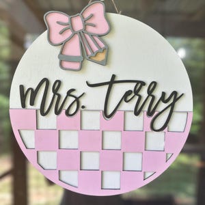 Teacher Door Hanger, Teacher Door Sign, Teacher Gift, Back to School ...