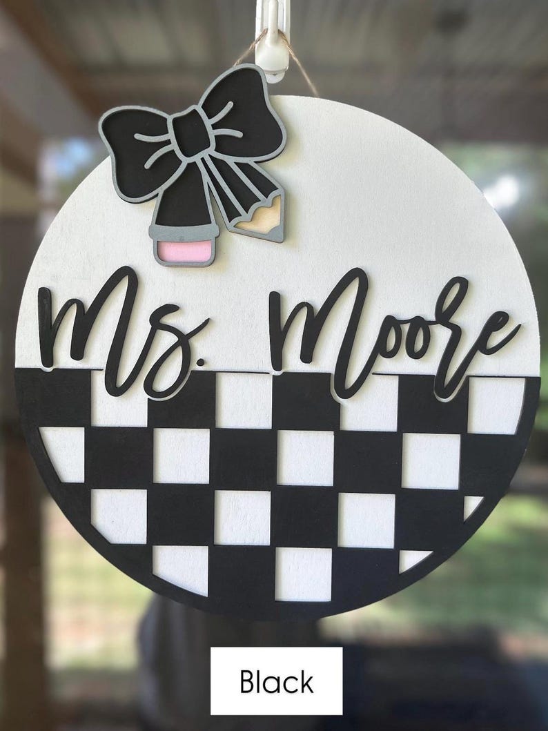 Teacher Door Hanger, Teacher Door Sign, Teacher Gift, Back to School ...