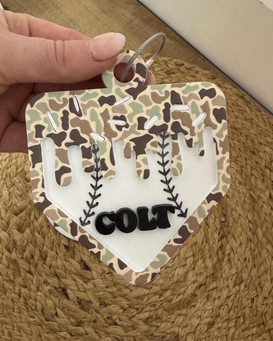 Personalized Baseball Bag Tag, Baseball Keychain, Baseball Name Tag ...