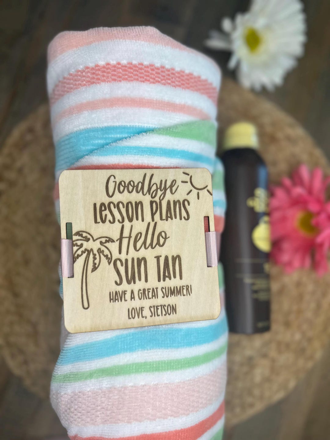 Teacher Appreciation Gift | Beach Towel Tag | Gift Tag for Teachers ...