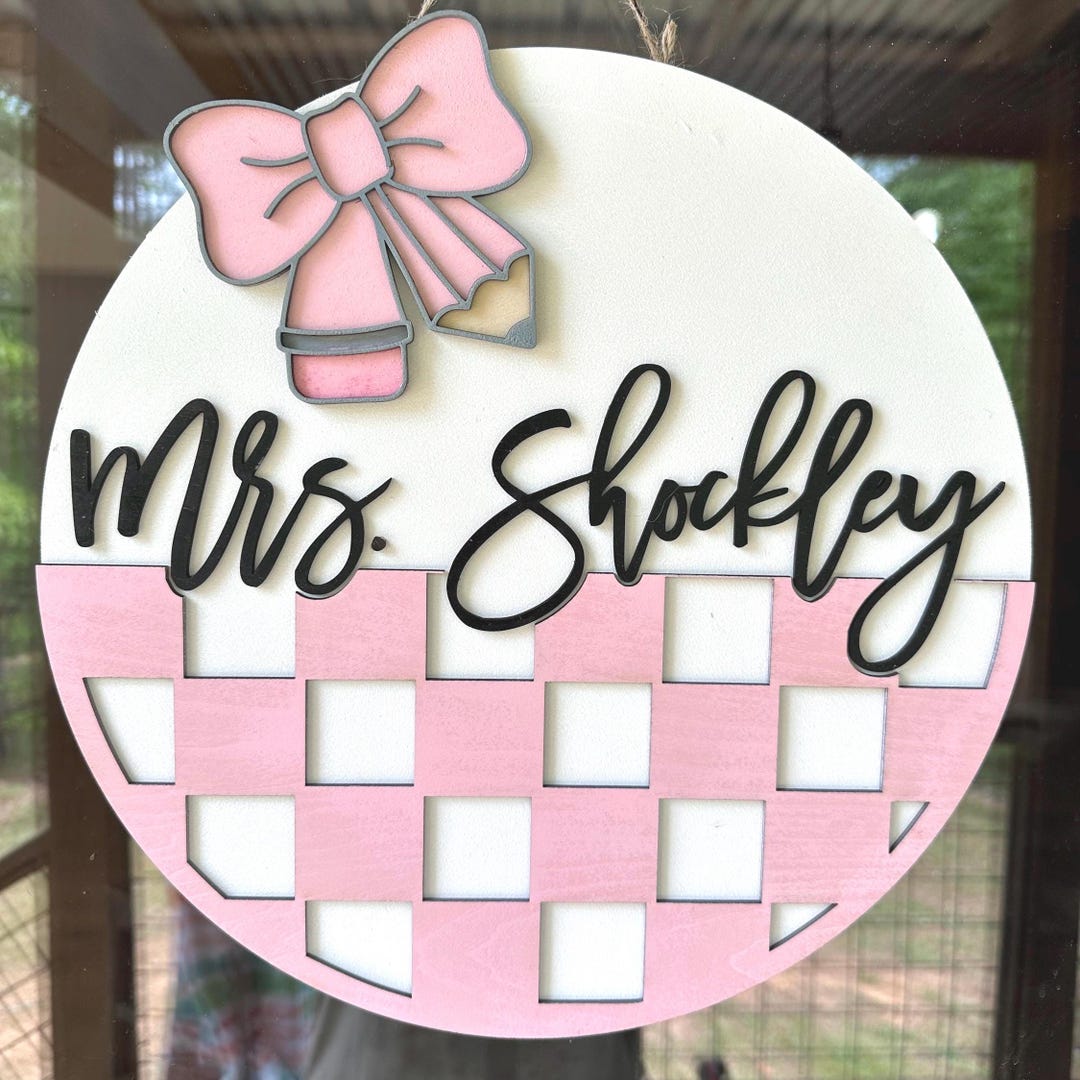 Teacher Door Hanger, Teacher Door Sign, Teacher Gift, Back to School ...