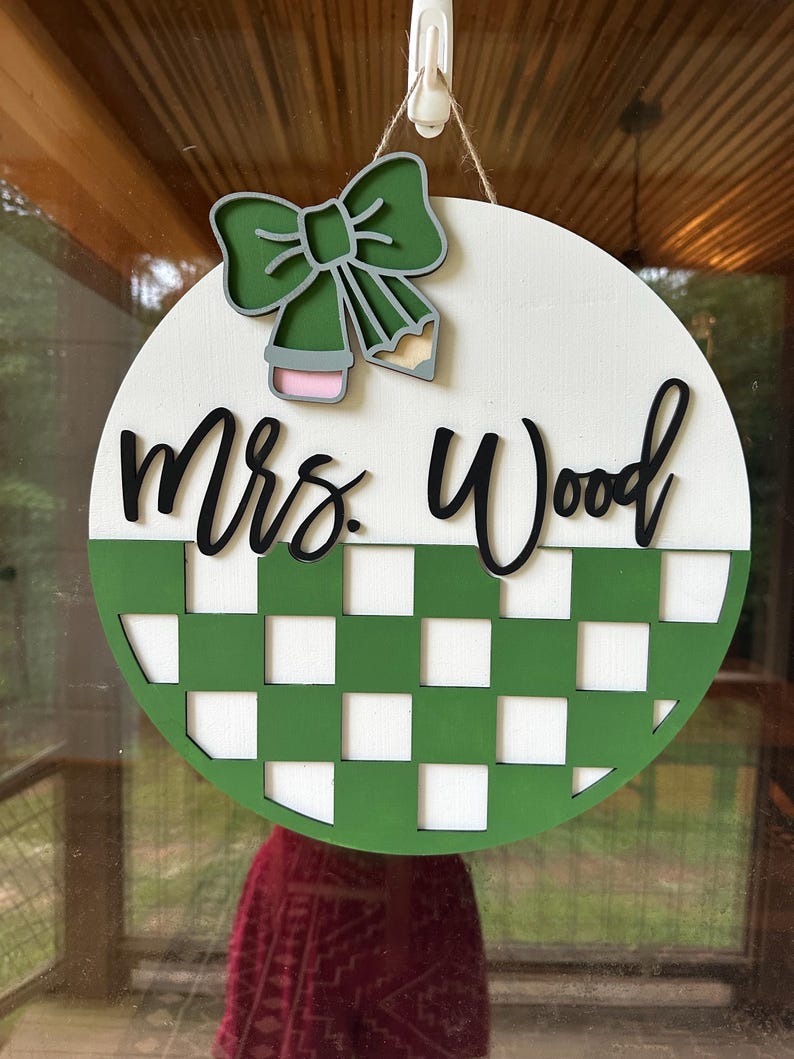 Teacher Door Hanger, Teacher Door Sign, Teacher Gift, Back to School ...