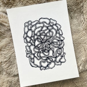Imagination Modern Black and White Ink Art | Original Abstract Drawing ...
