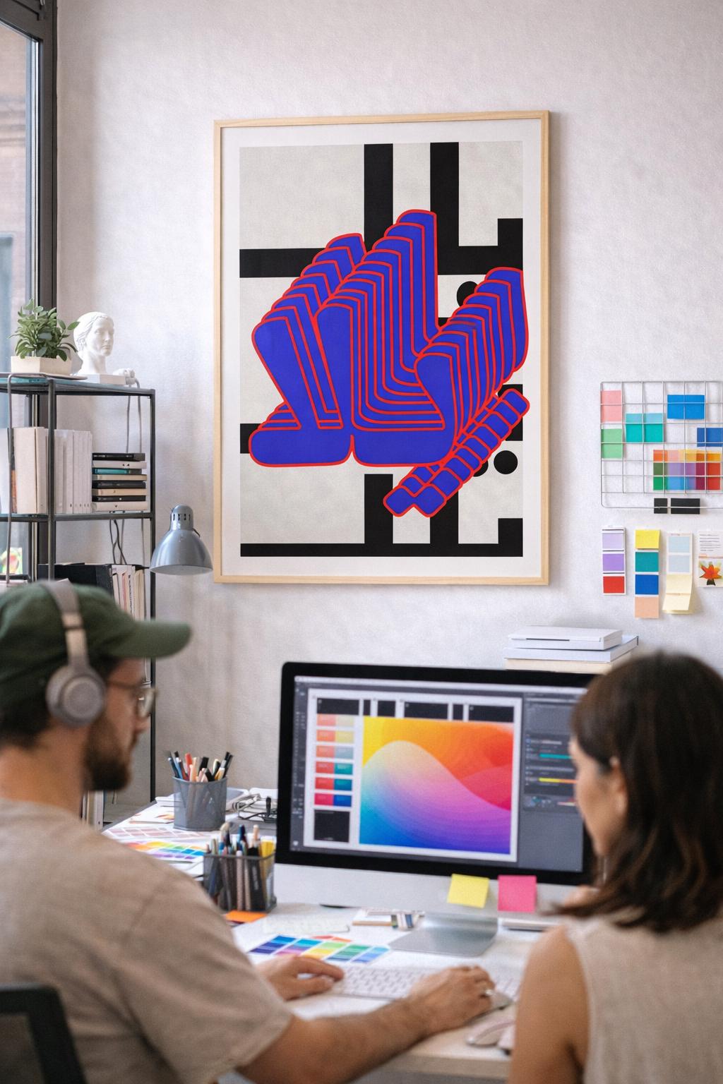 Yalla Arabic Poster Print, Retro Gallery Wall Art, Digital Download ...