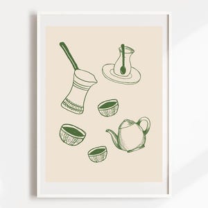 Coffee Tea Arabic Poster, Qahwa, Shai Arabic Poster Print Download ...
