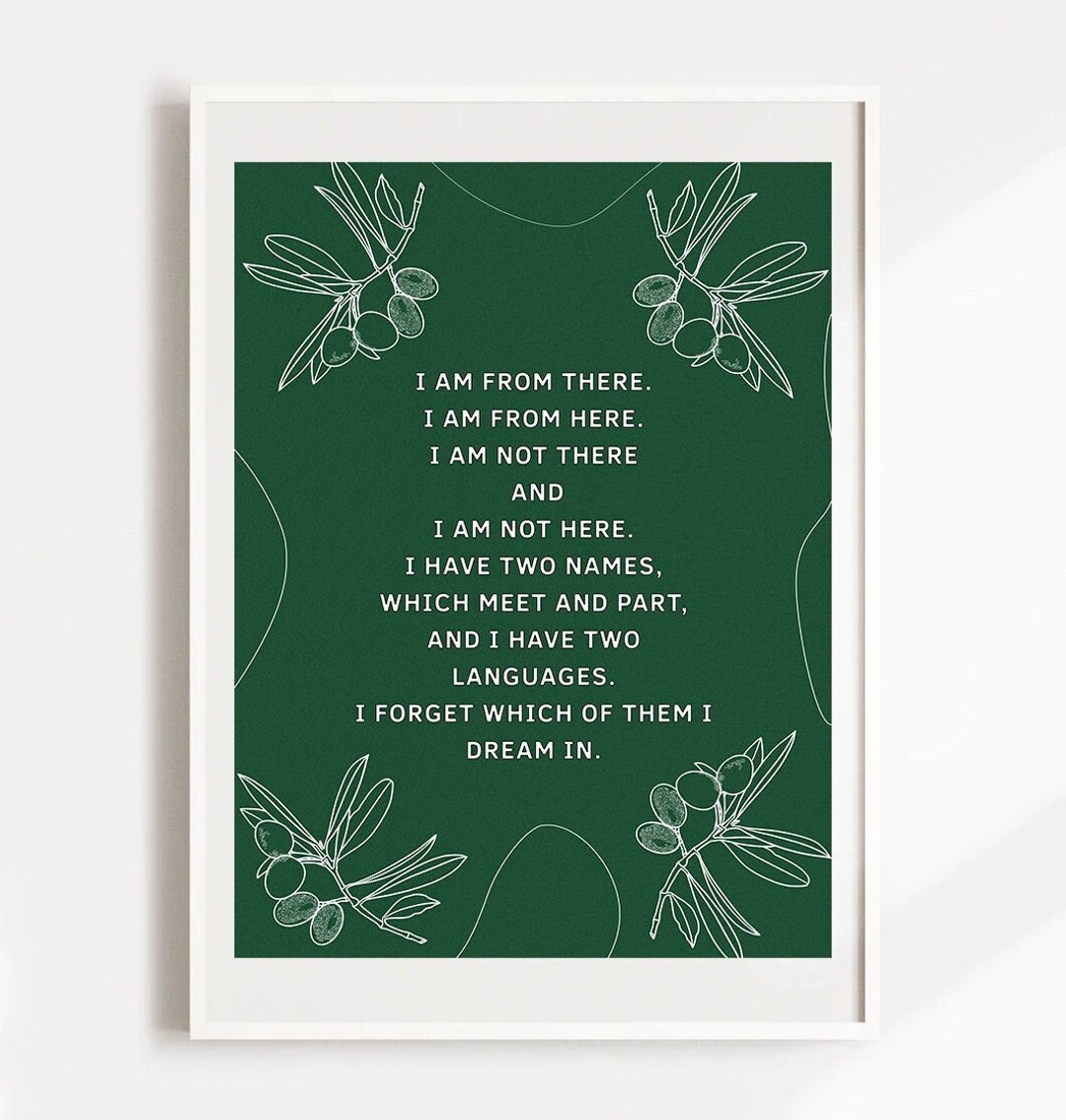 Arabic Poem, Mahmoud Darwish, Palestine, Arabic Poster Print Download ...