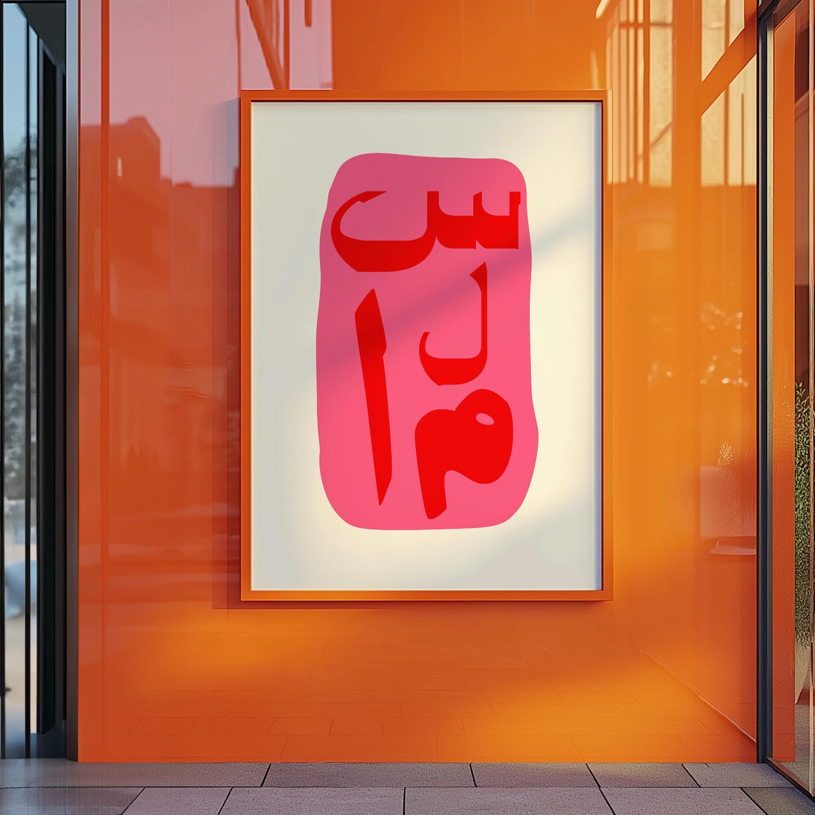 Salam Arabic Wall Art Print, Modern Arabic Typography Poster, Pink ...
