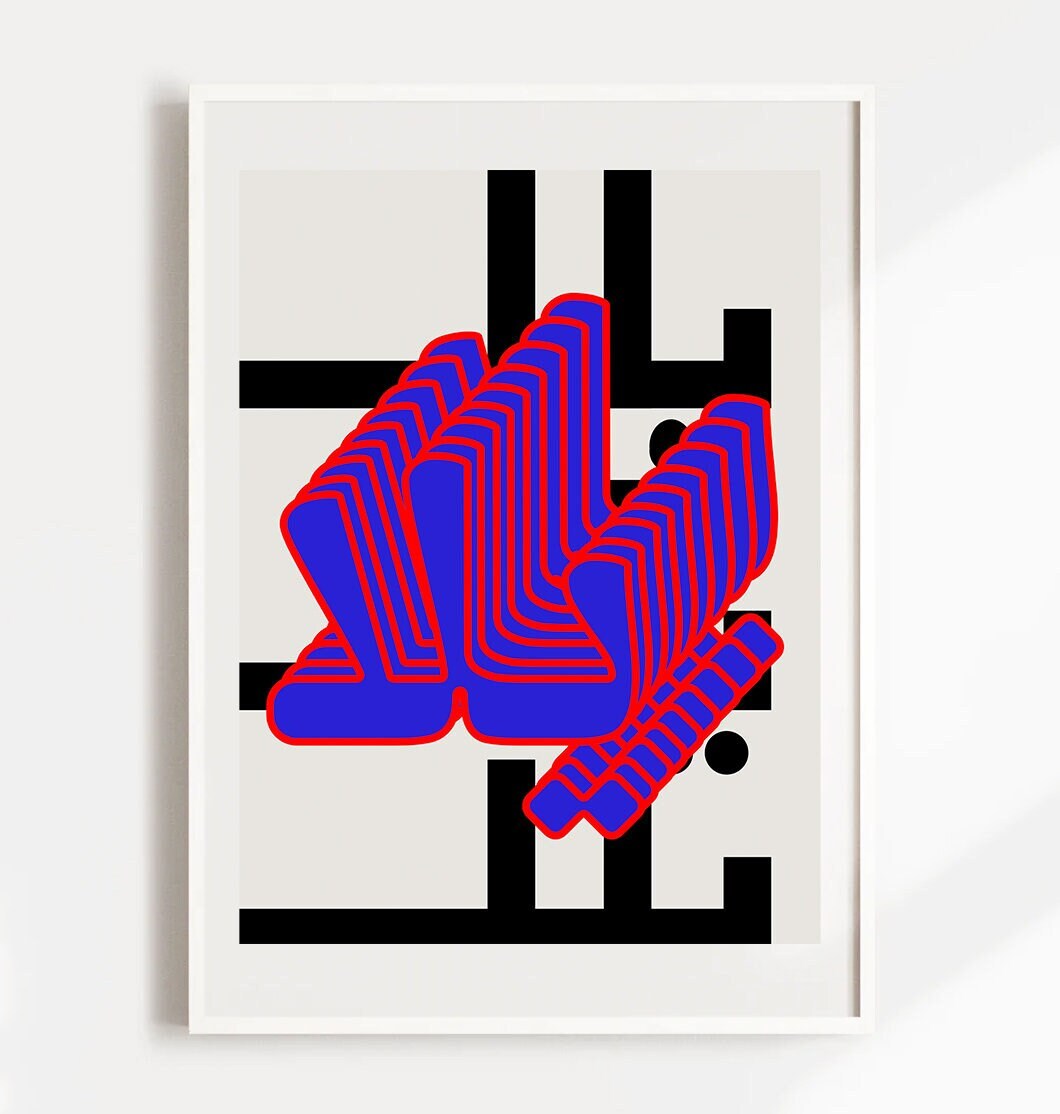 Yalla Arabic Poster Print, Retro Gallery Wall Art, Digital Download ...