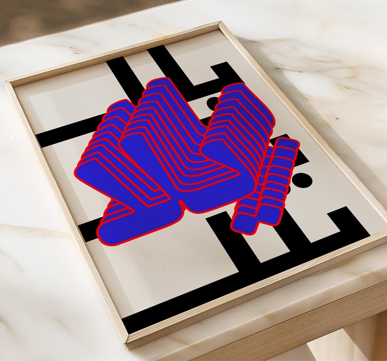 Yalla Arabic Poster Print, Retro Gallery Wall Art, Digital Download ...