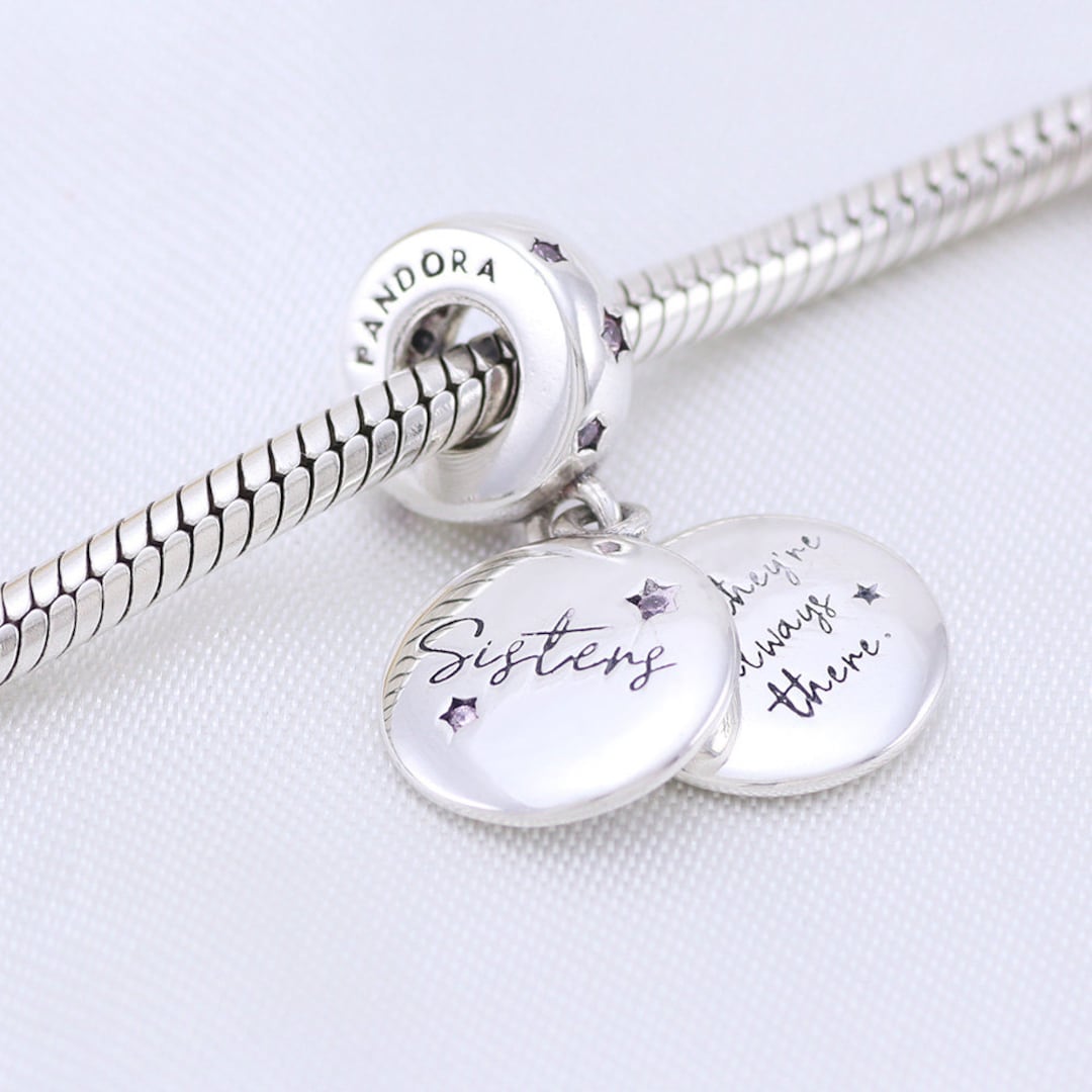 Forever Sisters Pandora Charms Always There Pink Stars Double Dangle - Etsy