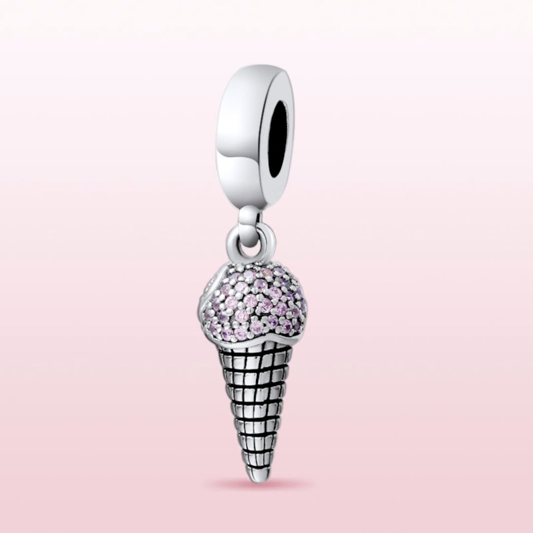 Sparkling Pink Pave Ice Cream Pandora Dangle Charm End of Summer Sale ...