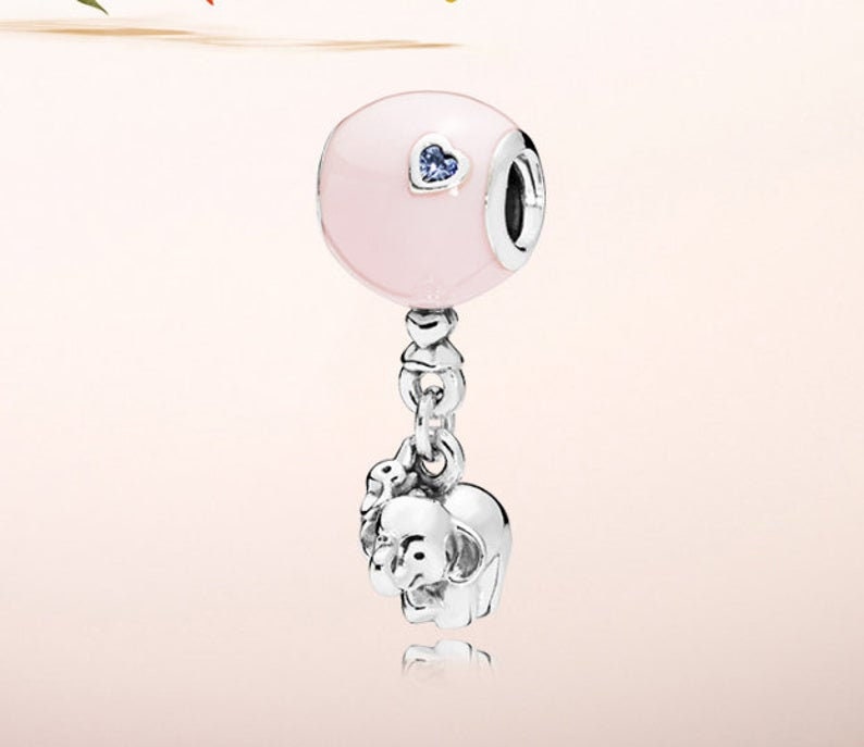 Elephant and Pink Balloon Pandora Charm Baby Girl - Etsy