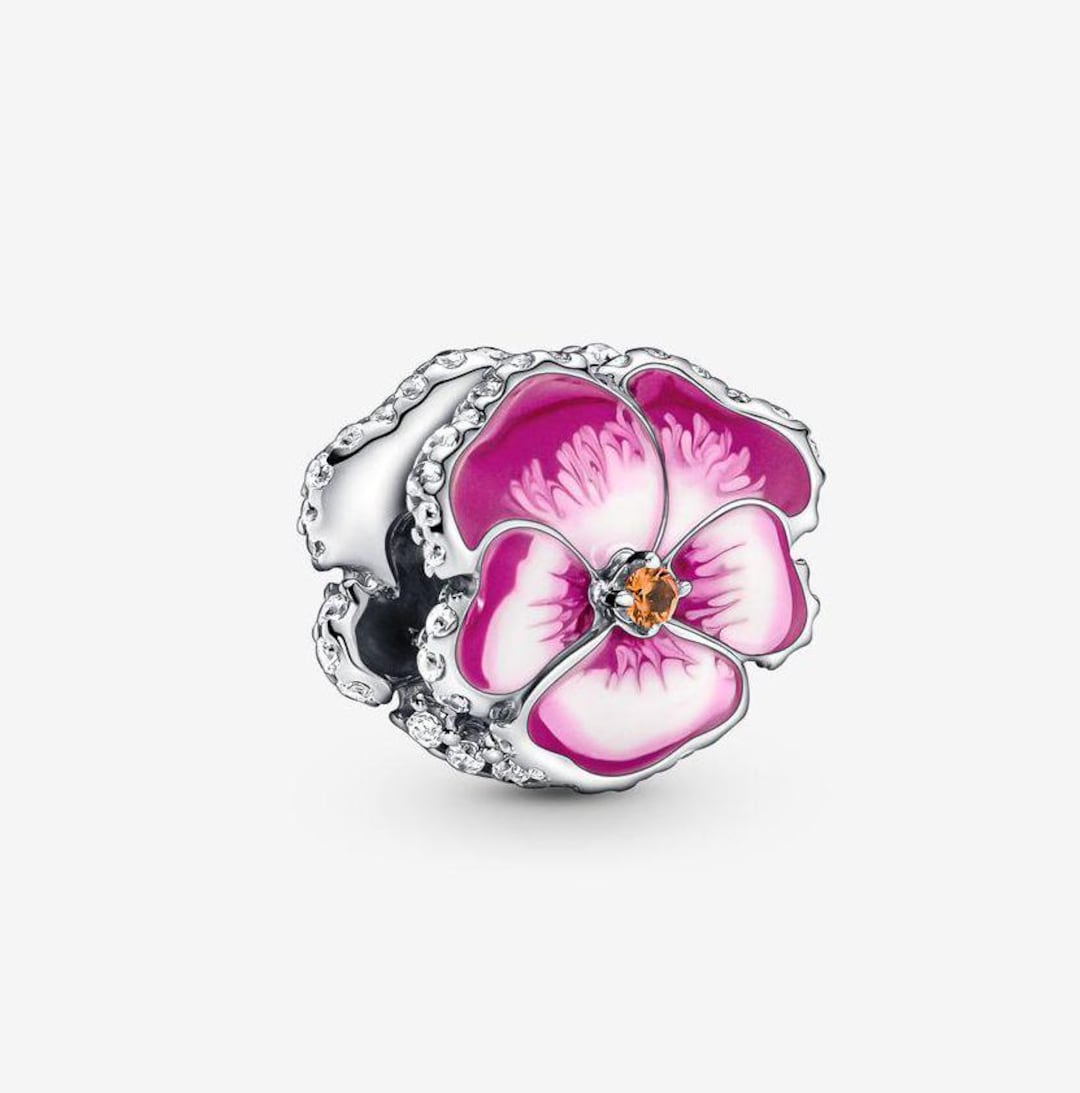 Fancy Pink Pansy Flower Pandora Charm Thanksgiving Special - Etsy