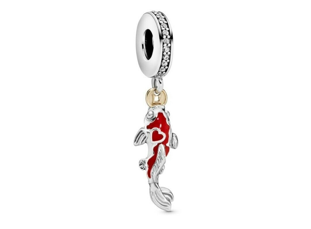 Koi Fish Lucky Golden Fish Pendant Pandora Charm - Etsy