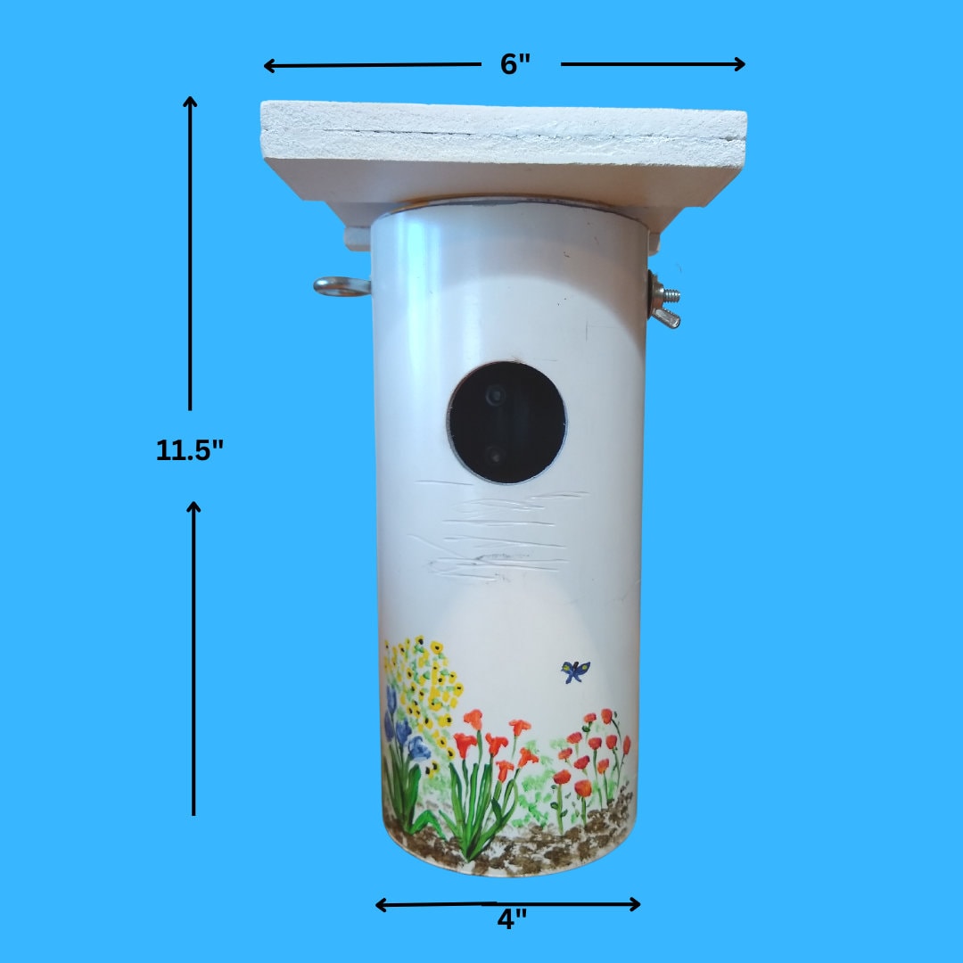 Bluebird Bird House, Floral HAND PAINTED, Lasts a Lifetime, PVC ...