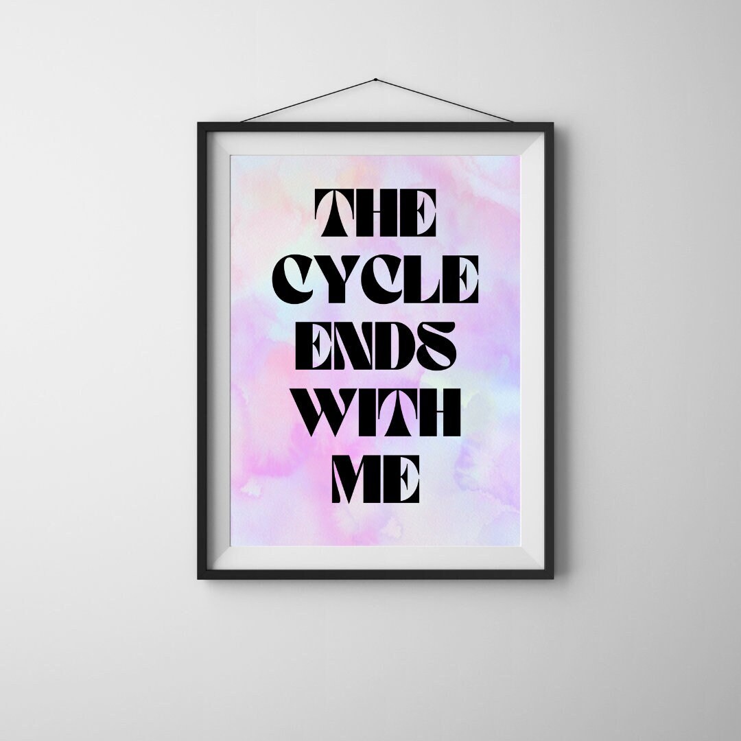 Cycle Breaker Inspirational Wall Art Mental Health Check - Etsy