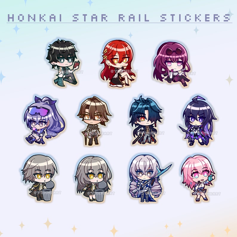 Honkai Star Rail Clear Vinyl Stickers Waterproof Stationery - Etsy UK