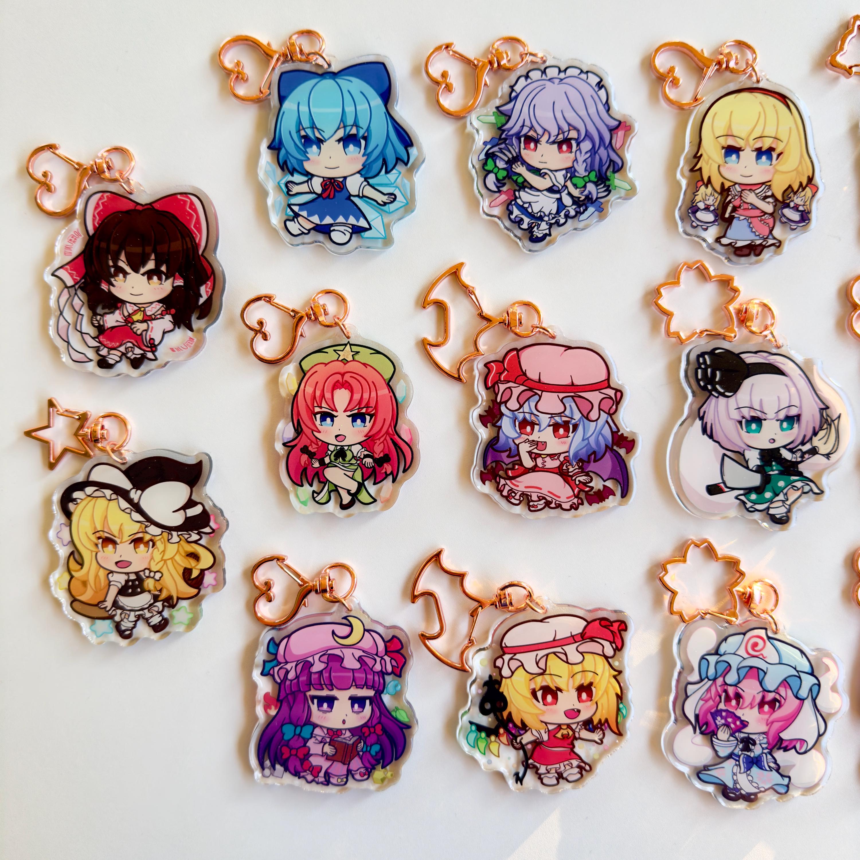 Touhou Project Glitter Charms Set B | Acrylic, Keychains - Etsy