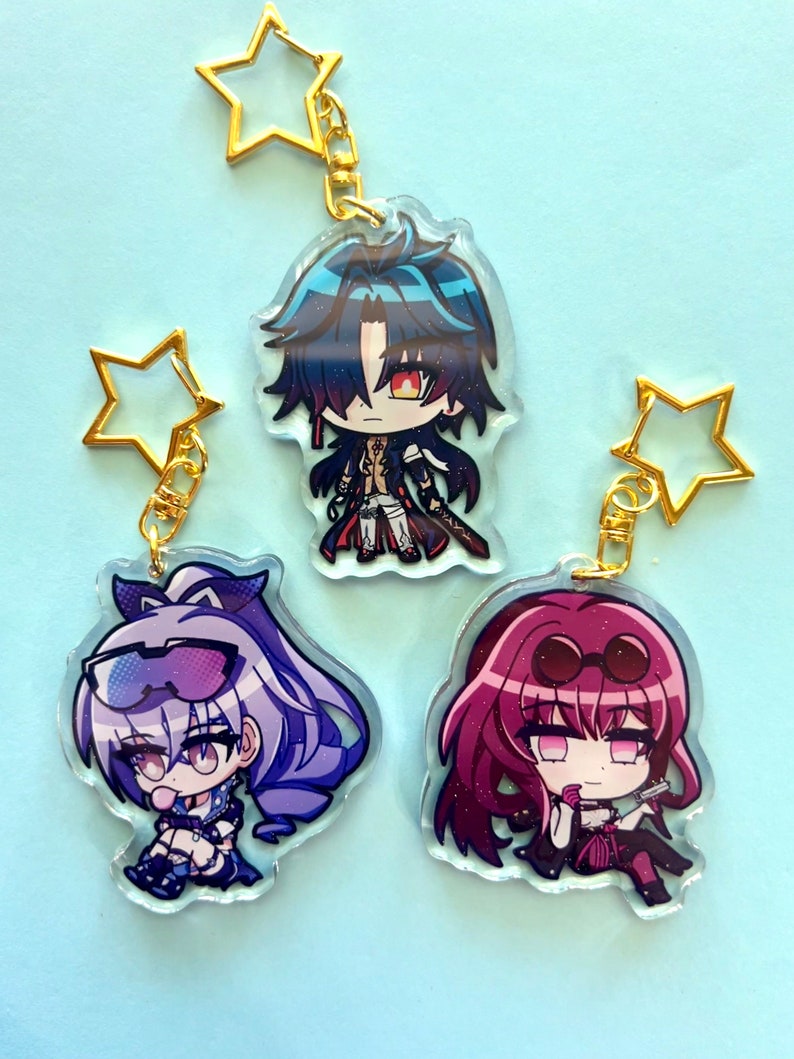 Honkai Star Rail Glitter Charms Set B | Acrylic, Keychains - Etsy