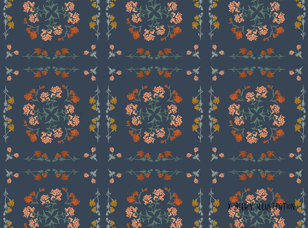 Boho Seamless Pattern DIGITAL DOWNLOAD Boho Seamless - Etsy
