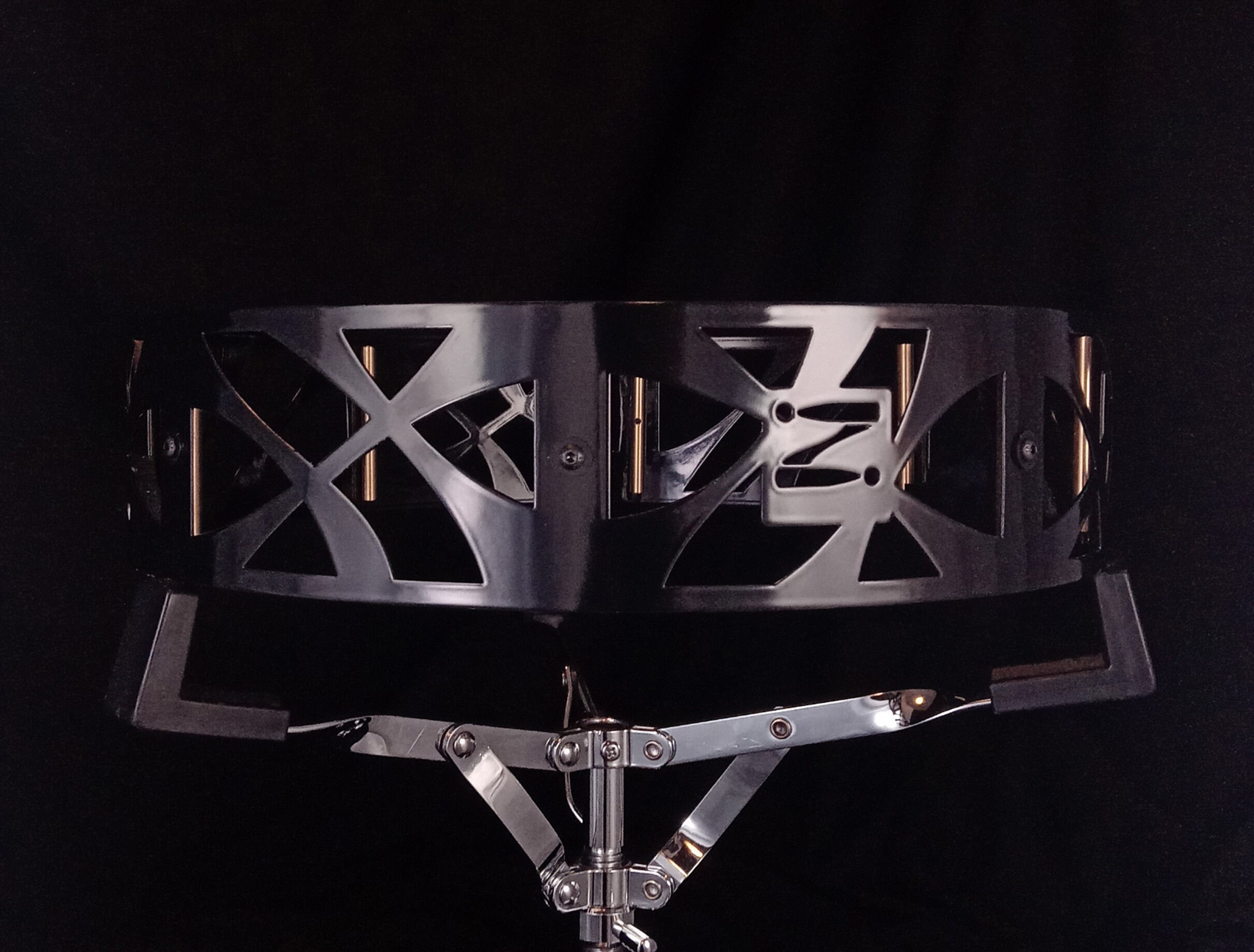 Stave Snare Drum, Black Powder Coat, Mahogany Sunburst - Etsy