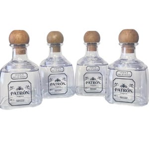 Glass Patron Bottle With Straws - Etsy
