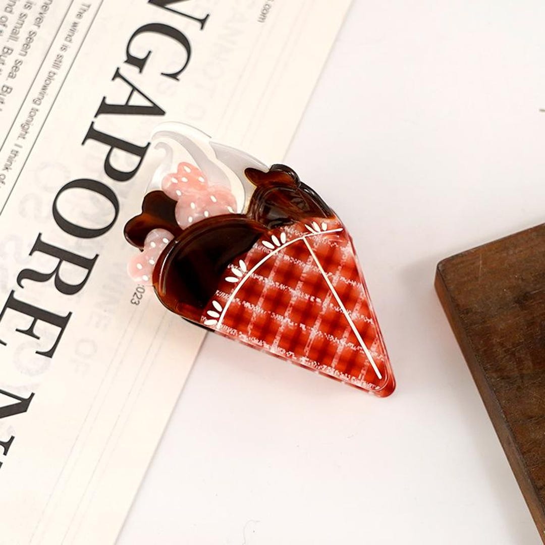 Waffle Cone Ice Cream Acetate Hair Claw - Etsy