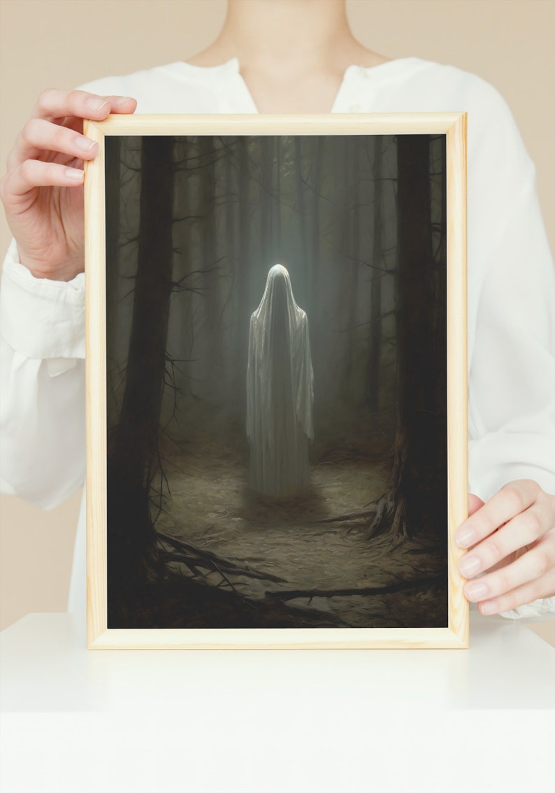 Ghost in the Forest | Dark Academia | Spooky Woodland Ghost | Sheeted ...