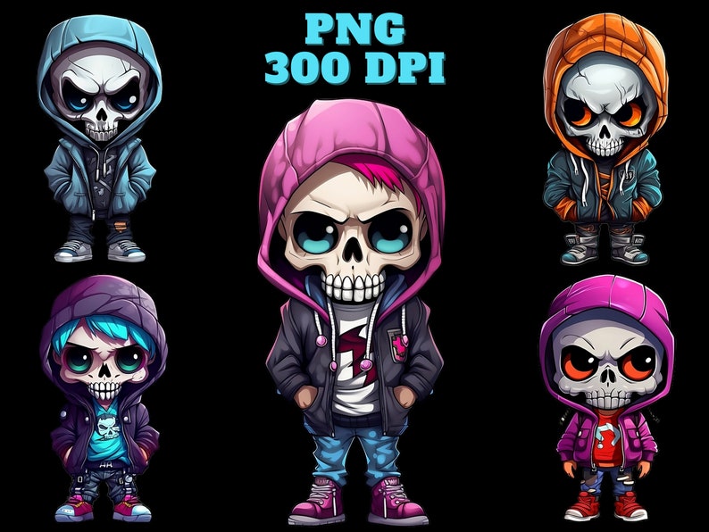 Skull Boy Clipart, Graffiti Street Art, Shirt Sublimation PNG, Cool ...