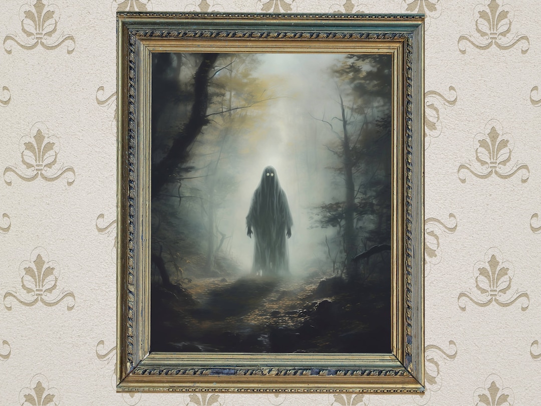 Ghost in the Forest | Dark Academia Art | Spooky Ghost | Sheeted Ghost ...
