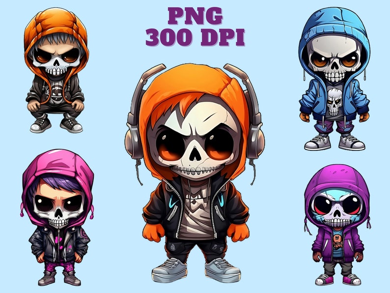 Skull Boy Clipart, Graffiti Street Art, Shirt Sublimation PNG, Cool ...
