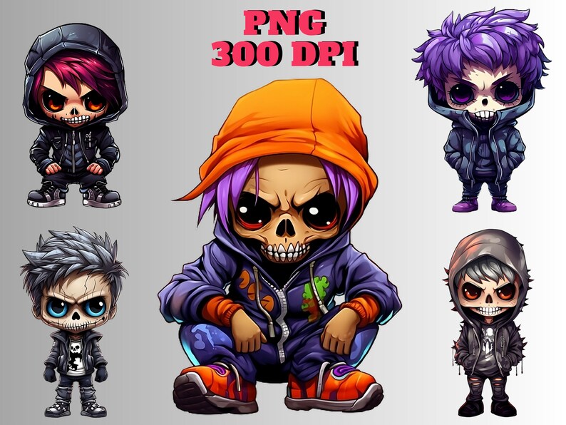 Skull Boy Clipart, Graffiti Street Art, Shirt Sublimation PNG, Cool ...
