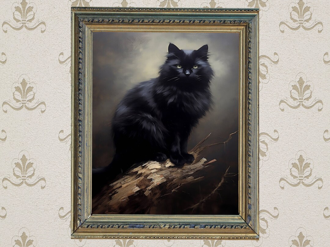 Black Cat | Dark Academia | Wiccan Occult | Dark Cottagecore | Witchy ...