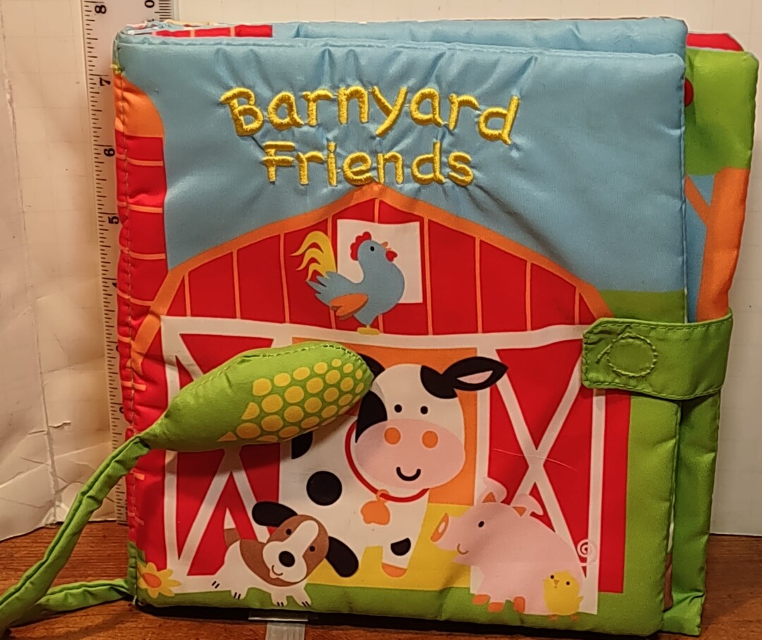 Barnyard Friends Plush Interactive Cloth Book With Animal - Etsy