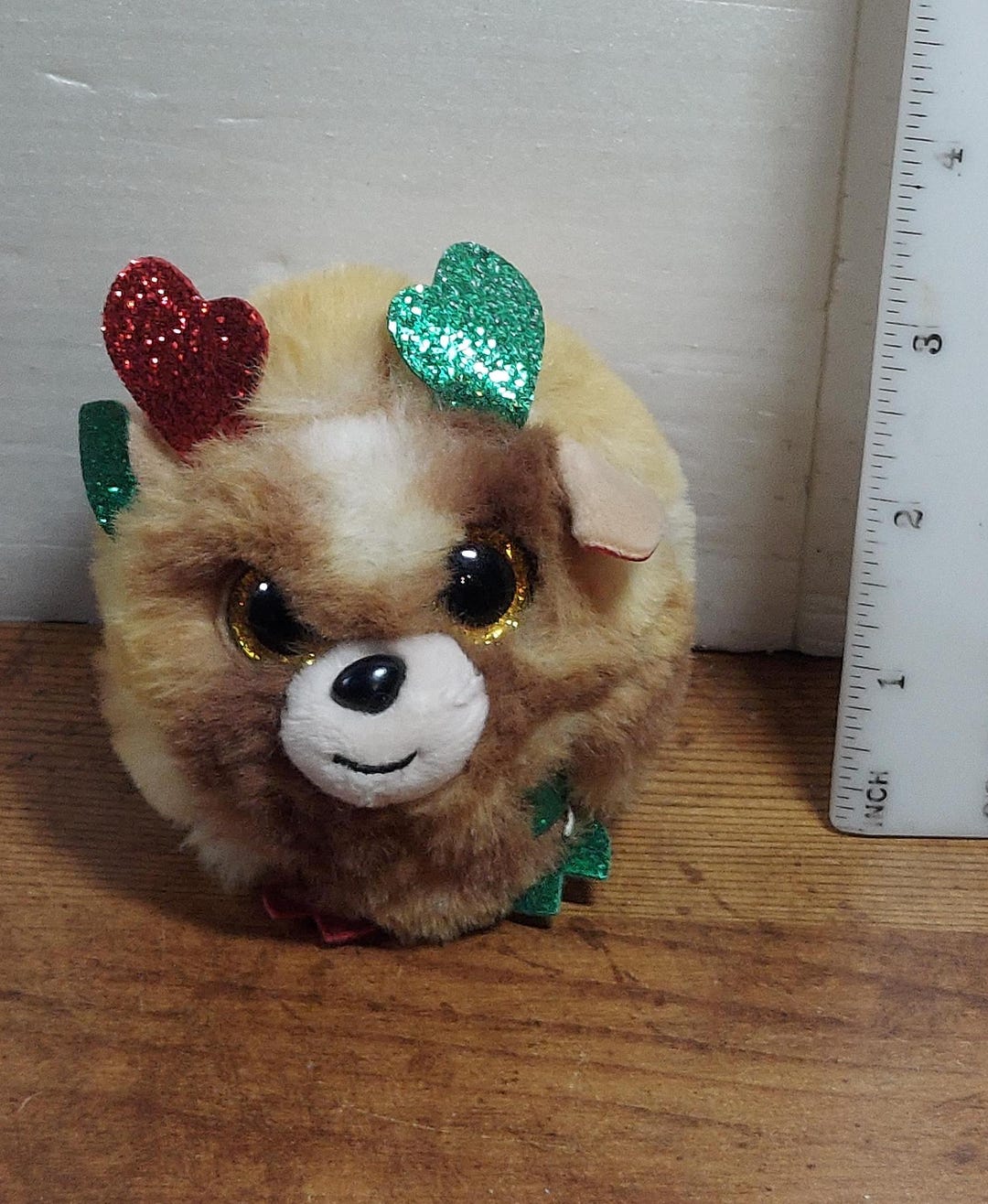 Typuff Ty Puffies Fudge Reindeer Plush Stuffed Puff Ball Christmas No ...