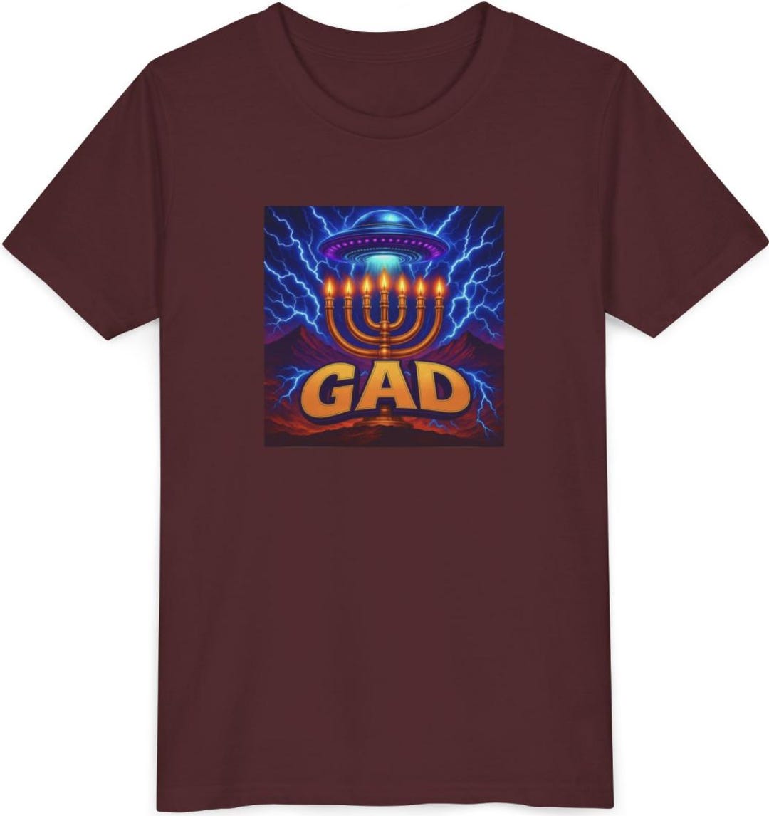 Youth Tribe of Gad Menorah Graphic Tee | Kids Short Sleeve T-shirt - Etsy